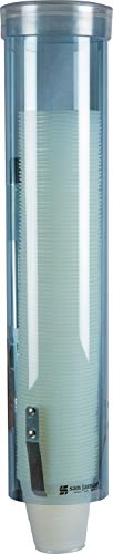 San Jamar Plastic Pull-Type Water Cup Dispenser, 16 Inches, Blue, (Pack of 24)