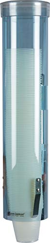 San Jamar Plastic Pull-Type Water Cup Dispenser, 16 Inches, Blue, (Pack of 24)