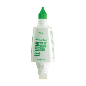 Tombow 62191 MONO Multi Liquid Glue, 0.88 Ounce, 1-Pack. Multi-Purpose Glue with Dual Tip Dispenser for Precise to Full Coverage Application