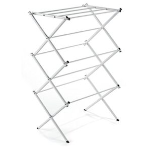 polder 8311-90 freestanding accordion clothes drying rack, 29″ x 14.5″ x 42″, white