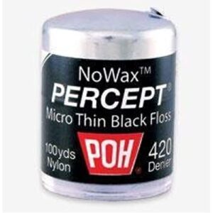 poh dental floss percept 420 black nowax 100 yard