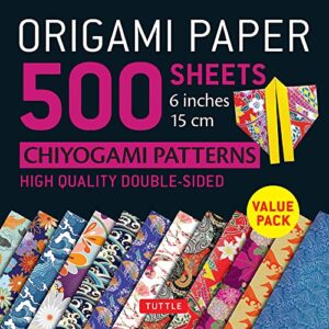 origami paper 500 sheets chiyogami patterns 6″ 15cm