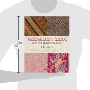 Indonesian Batik Gift Wrapping Papers - 12 Sheets: 18 x 24 inch (45 x 61 cm) Wrapping Paper