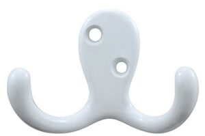 liberty hardware b46114q-w-c5 double prong robe hook, white