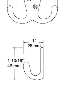 LIBERTY B46114Q-SN-C5 Double Prong Robe Hook, Satin Nickel, Matte Nickel