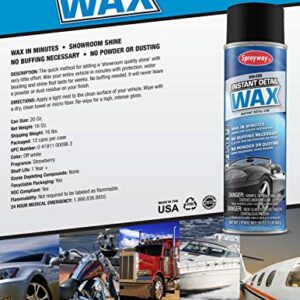 Sprayway SW096 Instant Detail Wax, 16oz, 1 Pack