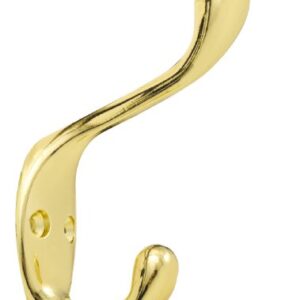 Liberty B42302Q-PB-C5 3-Inch Heavy Duty Coat and Hat Hook, Polished Brass