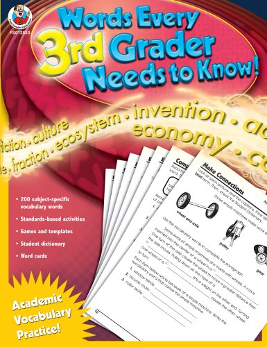 Words Every Third Grader Needs to Know!: Academic Vocabulary Practice