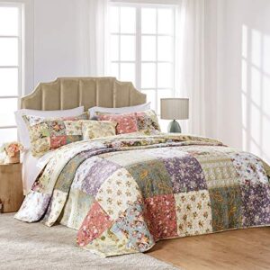 greenland home blooming prairie bedspread set, king, multi