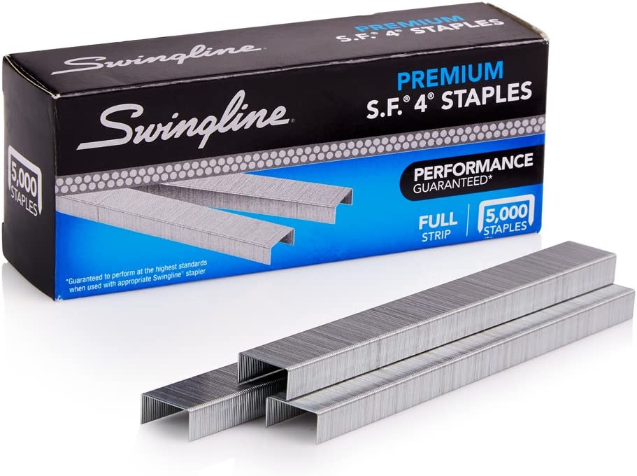 Swingline Staples, S.F. 4, Premium, 1/4 Inches Length, 210/Strip, 5000/Box, 1 Pack (35450)