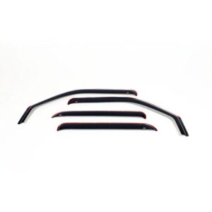 westin wade 72-69493 in-channel wind deflectors, smoke tint, (4-piece set), black