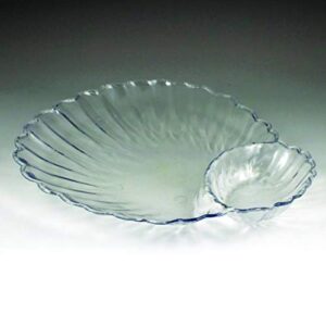 11 x 11 shell chip clear plastic dish