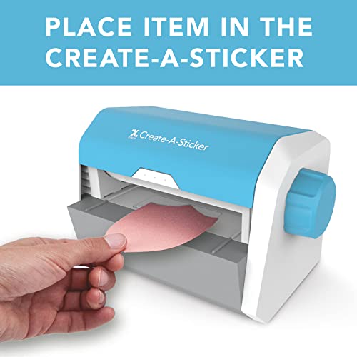 Xyron Create-a-Sticker, 5" Sticker and Label Maker Machine for Small Business and DIY Crafts, Includes Permanent Adhesive, Pre-Loaded (0501-05-10A), 9.055" x 5.709" x 5.906"