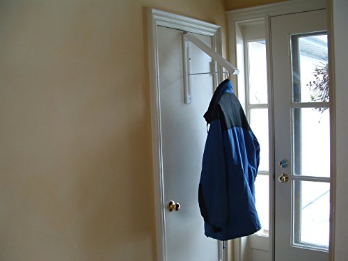 InstaHanger Closet Organizer, The Original Folding Drying Rack, Wall Mount, Includes "Over Door Bracket" For 1 3/8" Thick Doors Only