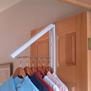 InstaHanger Closet Organizer, The Original Folding Drying Rack, Wall Mount, Includes "Over Door Bracket" For 1 3/8" Thick Doors Only