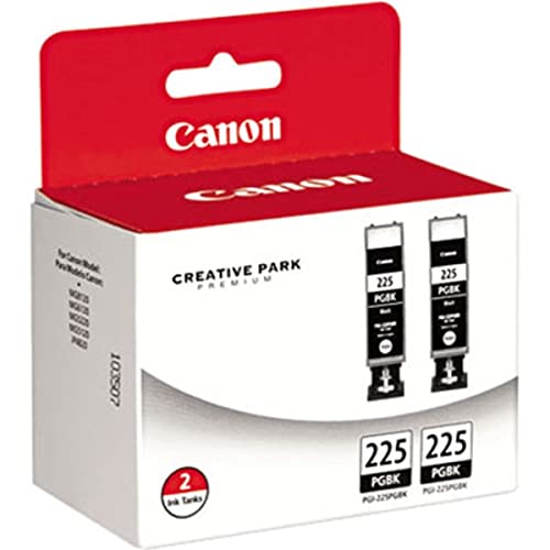 Canon PGI-225 Twin-Pack Value Pack – Black Compatible to iP4820, MG5220, MG5120, MG6120, MG8120, MX882, iX6520, iP4920, MG5320, MG6220, MG8220, MX892