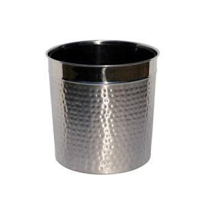 hammered 2 tone waste basket with liner