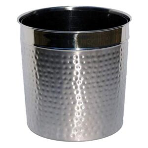 Hammered 2 Tone Waste Basket with Liner