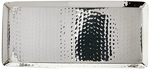 Godinger Hammered Rectangular Tray, 11-Inch by 5-Inch