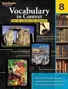 vocabulary in context for the common core standards reproducible grade 8