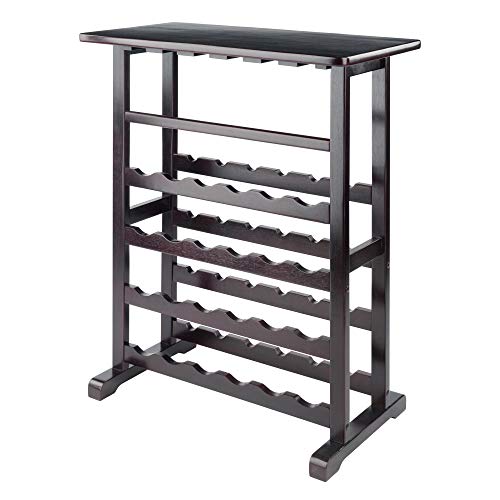 Winsome Vinny Wine Storage, 31.5"W x 35.67"H x 16.22"D, Espresso