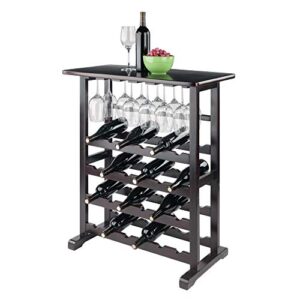 Winsome Vinny Wine Storage, 31.5"W x 35.67"H x 16.22"D, Espresso