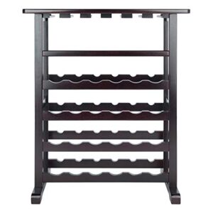 Winsome Vinny Wine Storage, 31.5"W x 35.67"H x 16.22"D, Espresso