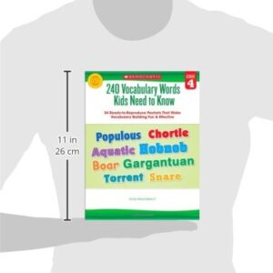 240 Vocabulary Words Kids Need to Know: Grade 4: 24 Ready-To-Reproduce Packets That Make Vocabulary Building Fun & Effective