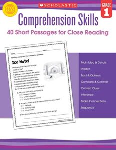 comprehension skills: short passages for close reading: grade 1