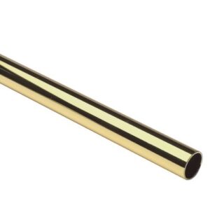 lido designs lb-02-a106/6 polished brass clear coat 6 ft closet rod 1-5/16″ od