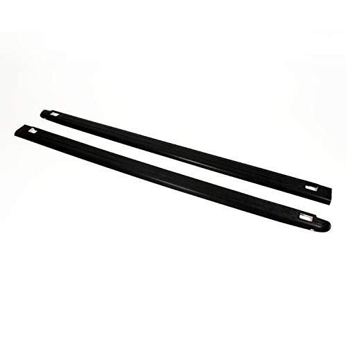 Wade 72-01451 Truck Bed Rail Caps Black Ribbed Finish with Stake Holes for 2002-2009 Dodge Ram 1500 2500 with 6.5ft bed (Set of 2)