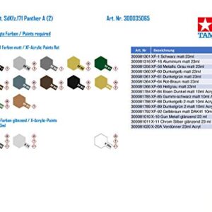 Tamiya Models German Pzkfw V Panther Ausf A Model Kit