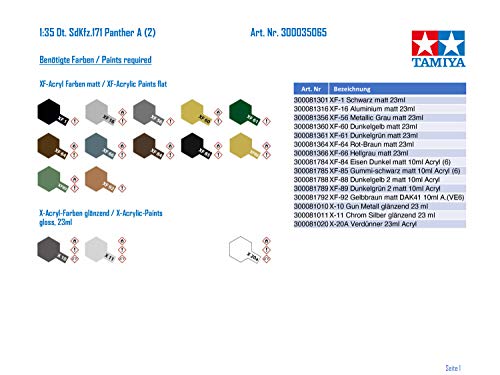 Tamiya Models German Pzkfw V Panther Ausf A Model Kit