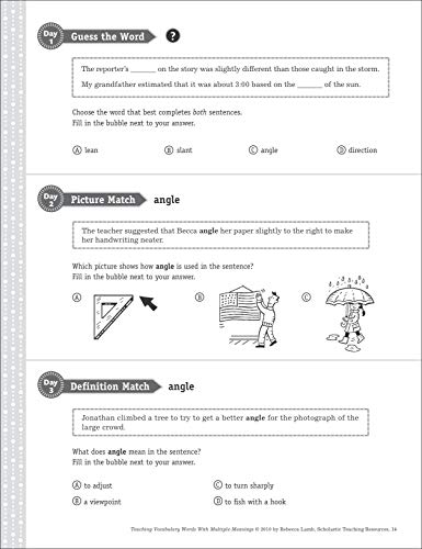 Teaching Vocabulary Words With Multiple Meanings (Grades 4–6): Week-by-Week Word-Study Activities That Teach 150+ Meanings for 50 Common Words to Improve Comprehension, Fluency, and Writing Skills