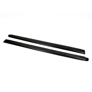 wade 72-00731 truck bed rail caps black ribbed finish without stake holes for 2001-2004 toyota tacoma 4 door (set of 2)