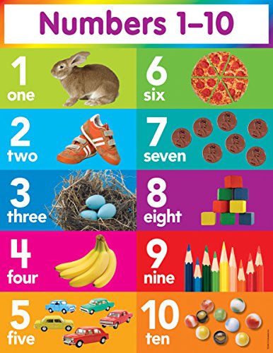 Scholastic Teacher's Friend Numbers 1-10 Chart, Multiple Colors (TF2505)