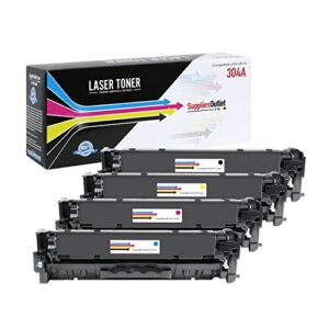 generic compatible toner cartridge replacement for hp cp2025 ( black,cyan,magenta,yellow , 4-pack )