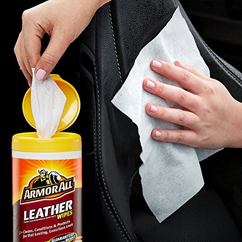 Armor All 10881 Interior Cleaner Car Leather Wipes by , For Cleaning Cars, Trucks and Motorcycles, 20 Count