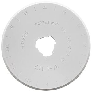 OLFA 1079062 RB45-2 45mm Straight Edge Rotary Blade, 2-Pack