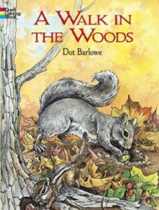 a walk in the woods (dover nature coloring book)