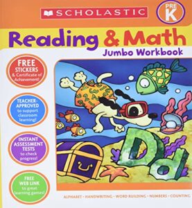 scholastic pre-k reading & math jumbo workbook