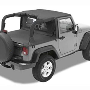 Bestop 52586-35 Black Diamond Header-style Bikini Top for 2010-2018 Wrangler JK 2-Door