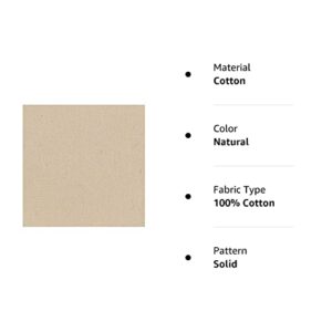 10-Ounces Natural Canvas Fabric By The Yard, 60-Inch Wide.