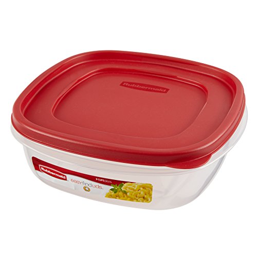 Rubbermaid Easy Find Lids Food Storage Container, 9 Cup, Racer Red