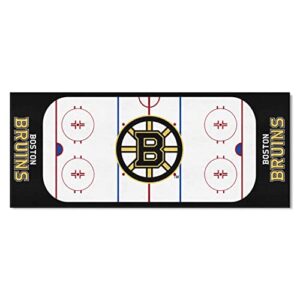 fanmats nhl boston bruins nylon face football field runner , 30″x72″