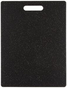 dexas grippboard cutting board with non-slip feet, 11 by 14.5 inches, dark granite pattern and black