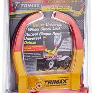 Trimax TCL65 Wheel Chock Lock , Yellow/Red, 7.25in