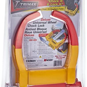 Trimax TCL65 Wheel Chock Lock , Yellow/Red, 7.25in