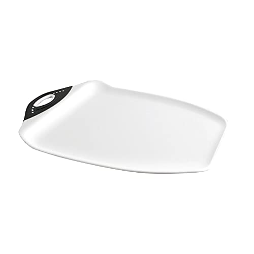 Dexas Chop & Scoop Cutting Board, 11 by 15 inches, White with Black Handle