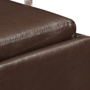 Convenience Concepts Designs4Comfort Park Avenue Single Ottoman with Stool, Espresso